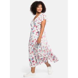 Damen Chiffonkleid, Wei&szlig;, Gr. 52, sheego by Joe Browns, Maxikleider, Material: Polyester