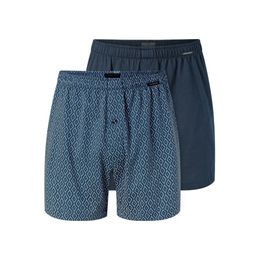 Schiesser Boxershorts Singel-Jersey in Dunkelblau | Gr.: M