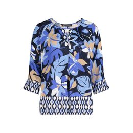 Betty Barclay Schlupfbluse mit Blumenprint in Dunkelblau/Blau | Gr.: 40