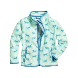 Playshoes Fleece-Jacke Pferde in T&uuml;rkis | Gr.: 86