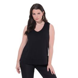 Ulla Popken Strick-Top in schwarz | Gr.: 58-60