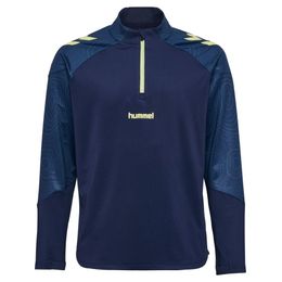 Hummel Halbrei&szlig;verschluss Sweatshirt Hmlblaze Kinder in MARINE/SHADOW LIME | Gr.: 164