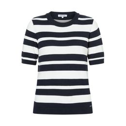 More & More More & More Kurzarm-Pullover mit Streifen in marine/offwhite | Gr.: 40