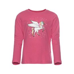Kidsworld Langarmshirt in pink | Gr.: 92/98