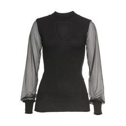 Melrose V-Ausschnitt-Pullover in schwarz | Gr.: 34