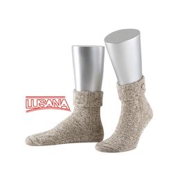 LUSANA Socken in beige | Gr.: 38/39