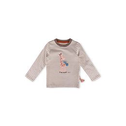 Sigikid T-Shirt Savanne in Creme-Braun geringelt | Gr.: 110