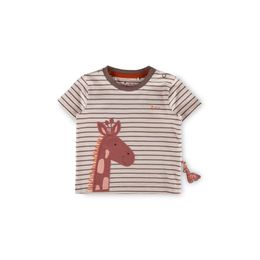 Sigikid T-Shirt Savanne in Creme-Braun geringelt | Gr.: 98