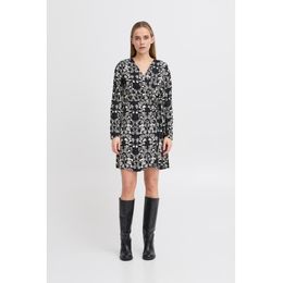 Ichi Kleid IHGOCINA Loose fit in Black Flower aop | Gr.: 38