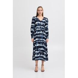 Ichi Kleid IHVARIEL Regular fit in Blue Fossil Ikat aop | Gr.: 36