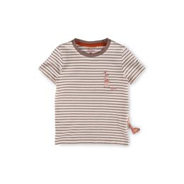 Sigikid T-Shirt Savanne in Creme-Braun geringelt | Gr.: 98
