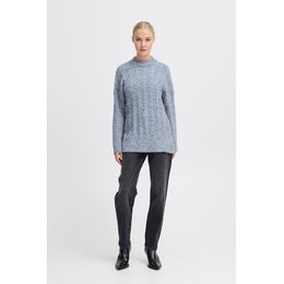 b. young Strickpullover BYNATA Loose fit in Dusty Blue Melange | Gr.: M
