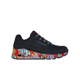 Skechers Lowtop-Sneaker UNO - RAVAGED LOVE in black/multi | Gr.: 36