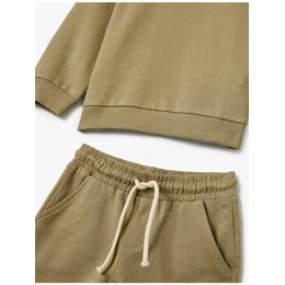 KOTON 2tlg. Outfit: Sweatshirt/Short in Khaki | Gr.: 6-8 Jahre