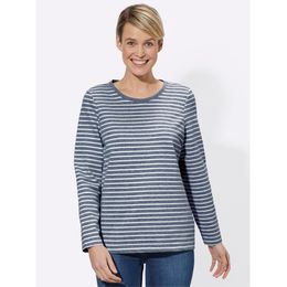 WITT WEIDEN Shirt in jeansblau-gestreift | Gr.: 46