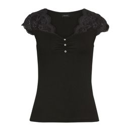 Laura Scott Spitzenshirt in schwarz | Gr.: 32/34
