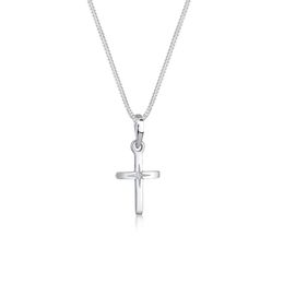 Elli Halskette 925 Sterling Silber Kreuz in Silber | Gr.: 45 cm