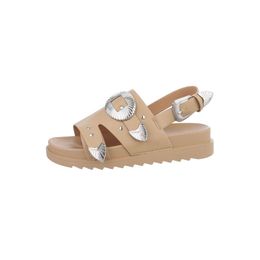 Ital-Design Sandale & Sandalette in Hellbraun | Gr.: 39