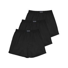 Normani 3 St&uuml;ck Herren Web Boxershorts in Schwarz | Gr.: S