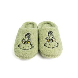 The Grinch Hausschuhe Slipper Pantoffeln Puschen Schlappen in gr&uuml;n | Gr.: 39/40