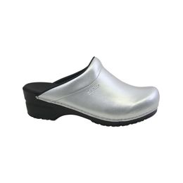 Sanita Comfortwear Clog "Original-Sonja Pu Open" in Silber | Gr.: 41