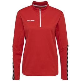 Hummel Halbrei&szlig;verschluss Sweatshirt Hmlauthentic Damen in TRUE RED | Gr.: L