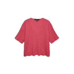 V&eacute;ro Moda Vero Moda Gestricktes T-Shirt in Holly Berry | Gr.: L