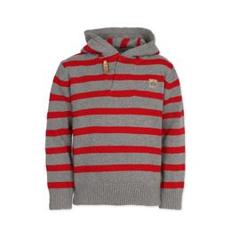 Band of Rascals Strick Kapuzenpullover " Bars " in grau | Gr.: 122/128