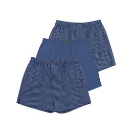 Normani 3 St&uuml;ck Herren Web Boxershorts in Navy | Gr.: XL