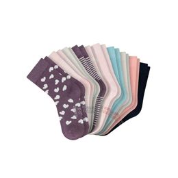Schiesser Socken 10er Pack in Lila/Rosa | Gr.: 31-34