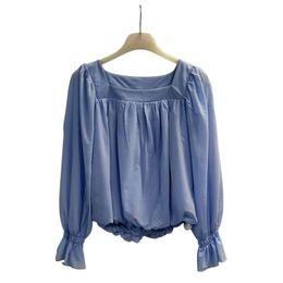 V&eacute;ro Moda Vero Moda VMTILLY LS SQUARE NECK TOP in Brunnera Blue | Gr.: XL
