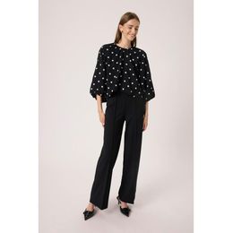Soaked in Luxury Kurzarm-Bluse SLIdola Gerade Passform in Black and White Dots | Gr.: M