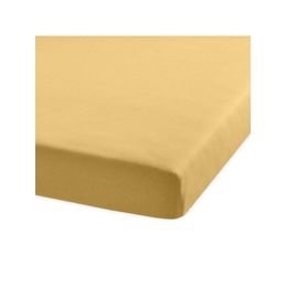BettwarenShop Spannbettlaken Multi-Stretch in hellgelb | Gr.: 240 x 240 cm