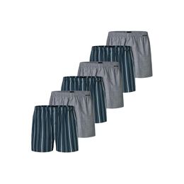 Schiesser Boxershorts Web in Dunkelblau / grau | Gr.: 4XL