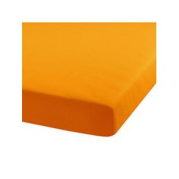 BettwarenShop Spannbettlaken Multi-Stretch in mango | Gr.: 240 x 240 cm