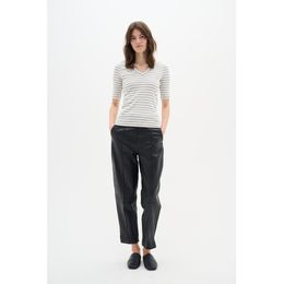 Inwear DagnaIW Striped V-neck MIX SS Slim fit in Medium Grey/Whisper White | Gr.: S
