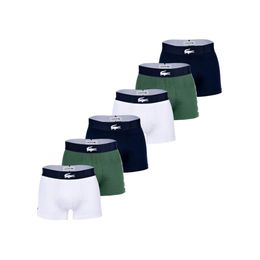 Lacoste Boxershort 6er Pack in Gr&uuml;n/Dunkelblau/Wei&szlig; | Gr.: M