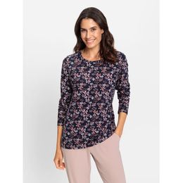 WITT WEIDEN Shirt in marine-rosenquarz-bedruckt | Gr.: 44