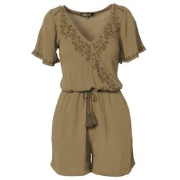 KOROSHI KURZ&Auml;RMELKLEID in khaki | Gr.: S