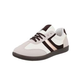 Ital-Design Freizeitschuh in Braun und Creme | Gr.: 36