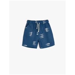 KOTON Shorts in Blau Gemustert | Gr.: 92/98