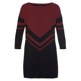 Laura Scott Longpullover in schwarz-dunkelrot | Gr.: 44