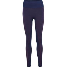 Hummel Leggings "Yoga Seamless Hw Tights" in Blau | Gr.: S