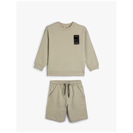 KOTON 2tlg. Outfit: Sweatshirt/Hose in Beige | Gr.: 7-8 Jahre