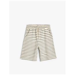 KOTON Shorts in Ekru Gestreift | Gr.: 6-8 Jahre