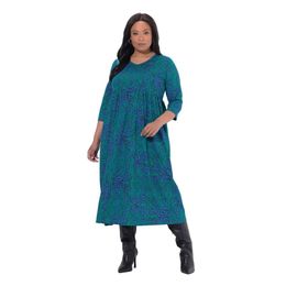 Ulla Popken Kleid in azurblau | Gr.: 66-68
