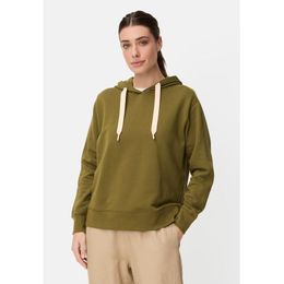 Camel Active Hoodie aus reiner Baumwolle in Oliv | Gr.: S
