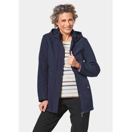 GOLDNER Wasserabweisende Softshelljacke mit Kapuze in marine | Gr.: 44
