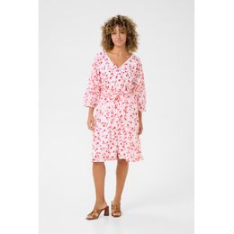 Cream Kleid CRGiselle A-shape in Pink Red Flower | Gr.: 40