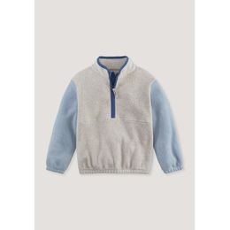 hessnatur Fleece Sweatshirt in helles jeansblau | Gr.: 98/104